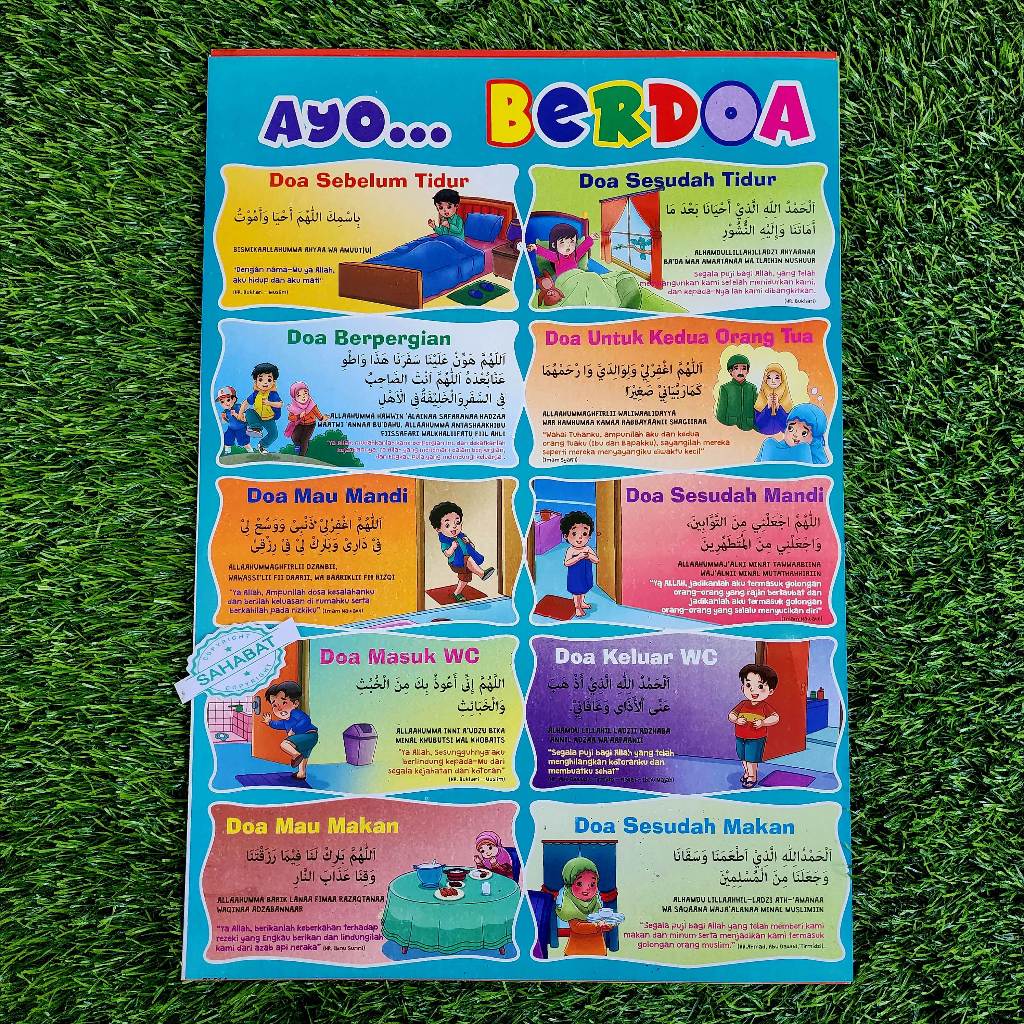 Jual PAKET 6 LEMBAR POSTER EDUKASI ANAK CARA SHOLAT/ AYO BERDOA/ DOA ...