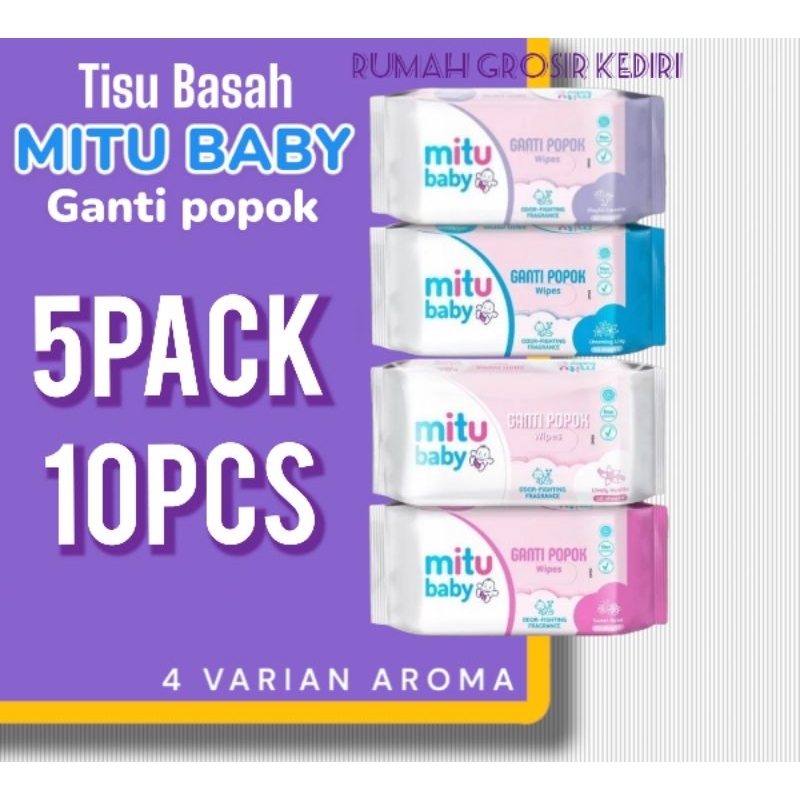 Jual Tisu Basah Mitu Ganti Popok Termurah Paket 4 Pack dan 5 Pack ...