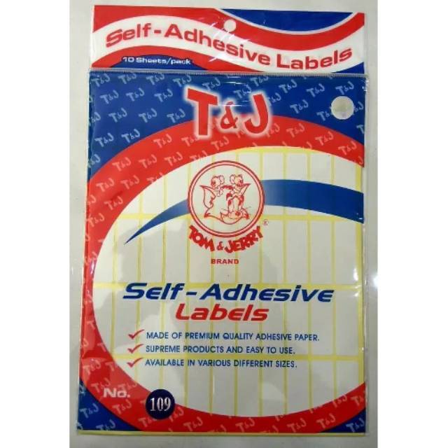 Jual T&J Self Adhesive Labels Kertas Putih | Shopee Indonesia