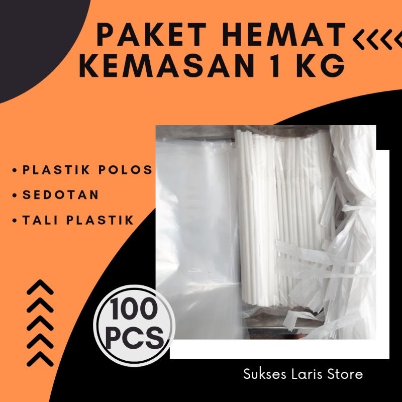 Jual PAKET HEMAT KEMASAN 1 KG UKURAN 15 X 27 CM ISI 100 PORSI | PAKET KEMASAN HEMAT | PLASTIK ...