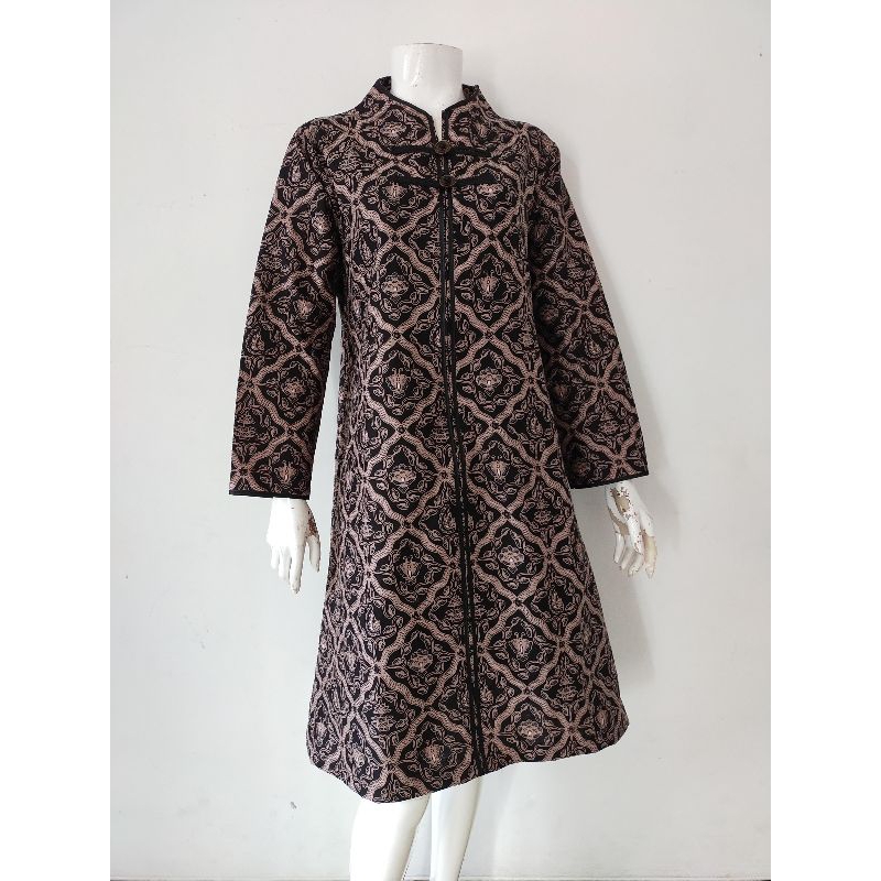 Jual Dress Batik Wanita sogan | Shopee Indonesia