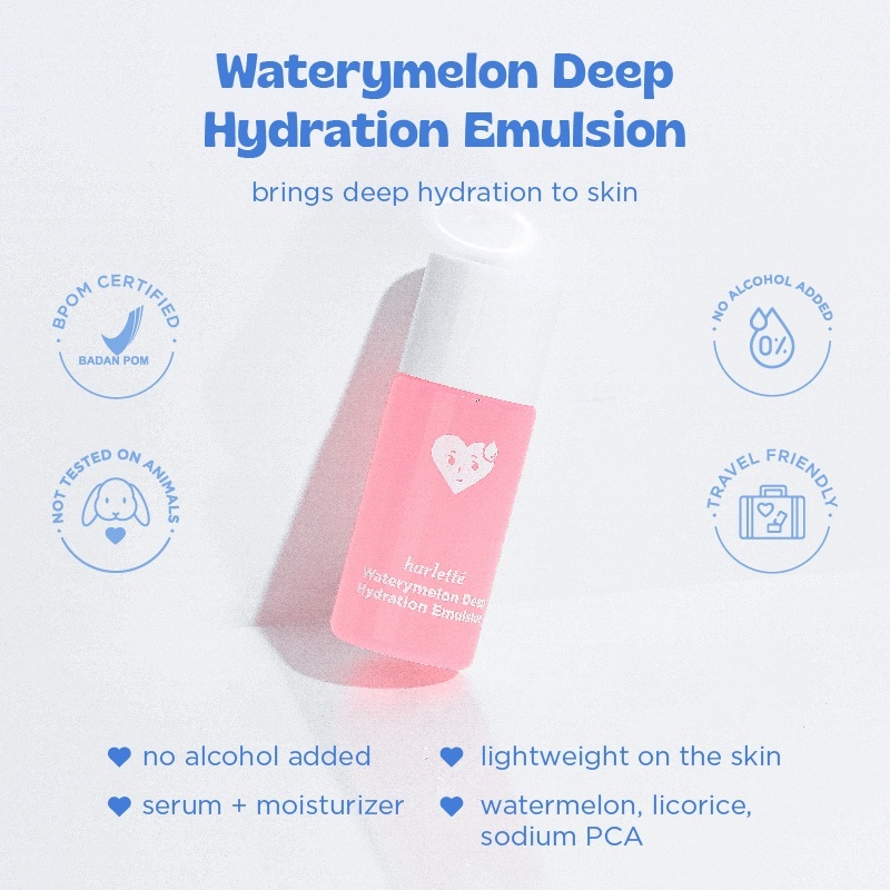 Jual [TRIAL SIZE] Harlette Waterymelon Deep Hydration Emulsion | Dry ...