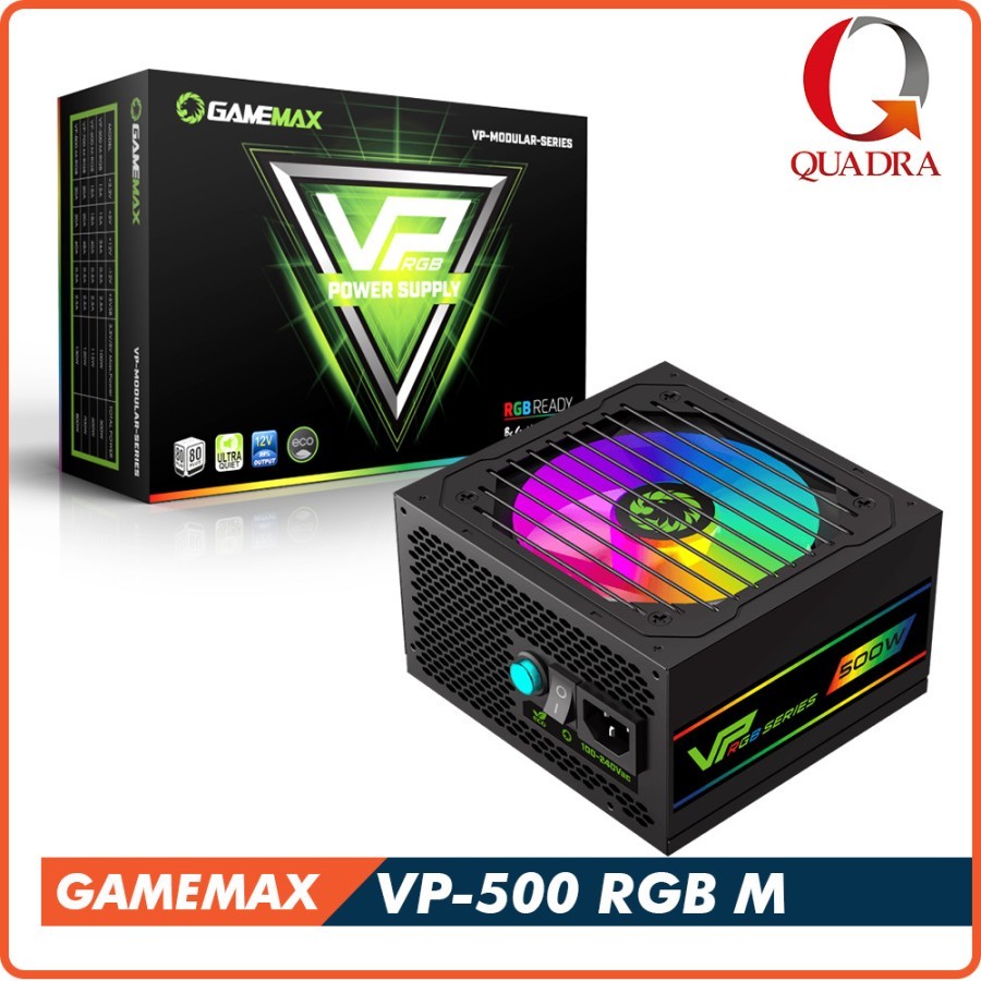 Jual GAMEMAX VP500 RGB MODULAR 500 Watt 80+ Bronze Power Supply VP-500 ...