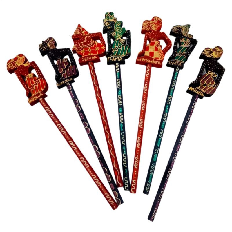 Jual Pensil Wayang Pensil Kayu Pensil Wayang Kayu Pensil Batik | Shopee ...