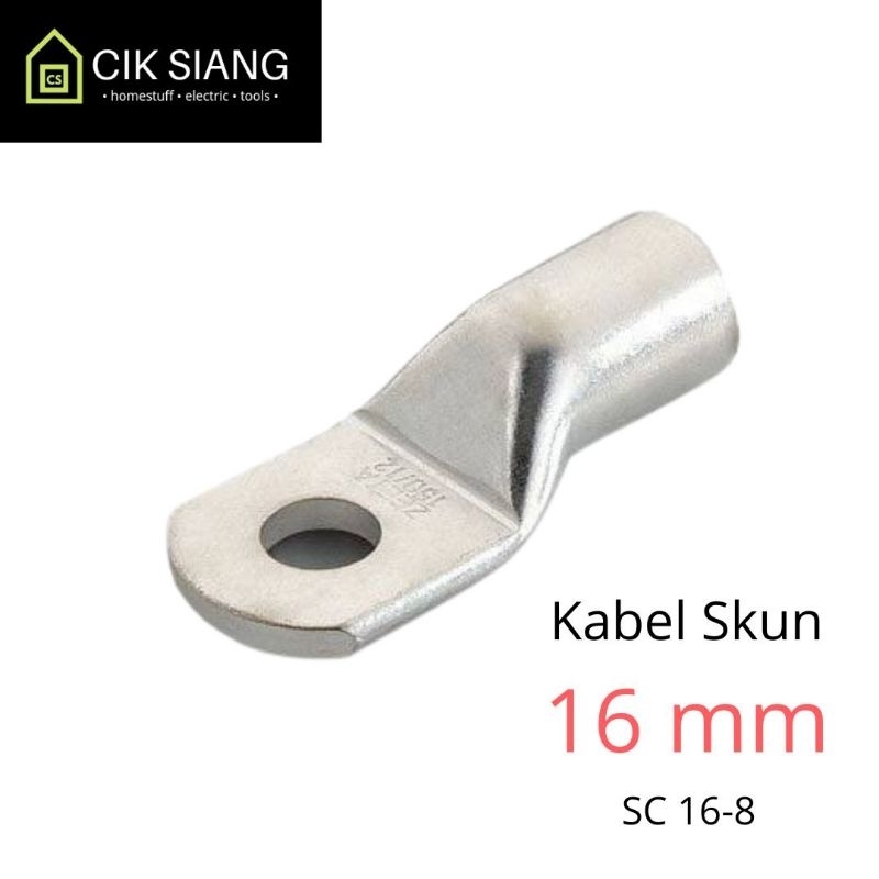 Jual Kabel Skun 16 mm SC 16-8 Cable Lugs 16mm Chrome Schoen SC16-8 | Shopee Indonesia