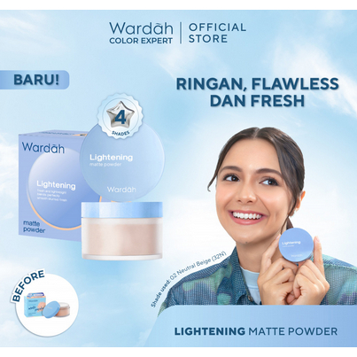 Jual Wardah Lightening Matte Powder 20g - KEMASAN BARU | Shopee Indonesia