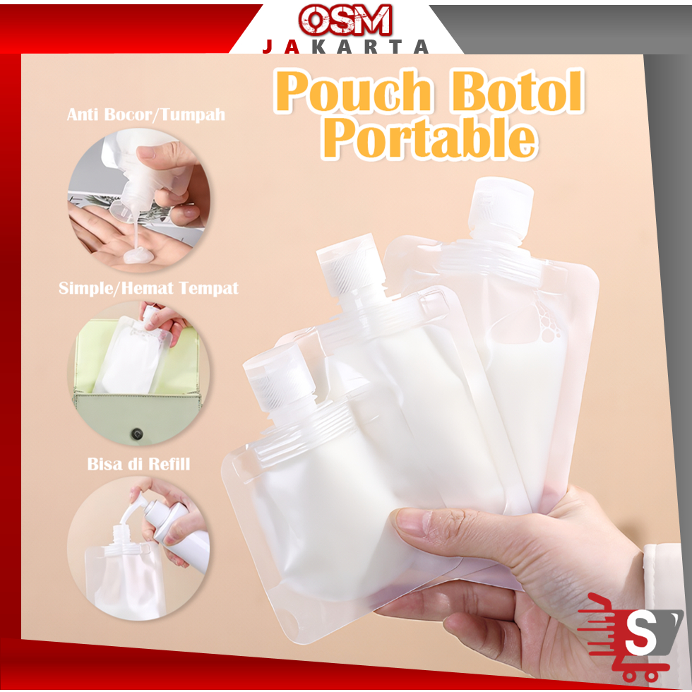 Jual OSM JKT H5773 Travel Pouch Botol Refill Transparan Shower Gel ...