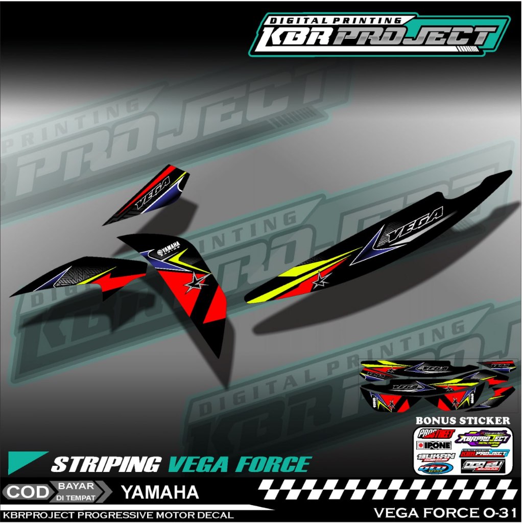 Jual VEGA FORCE STIKER STRIPING PREMIUM MOTOR KEREN LIS VARIASI VEGA ...