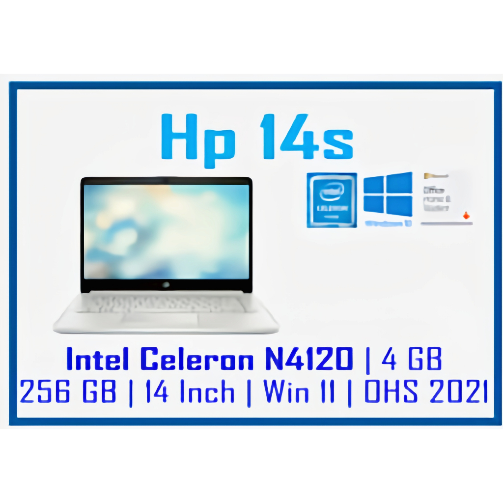 Jual LAPTOP HP 14S intel celeron N4120 4GB\256GB ORIGINAL 100% GARANSI ...