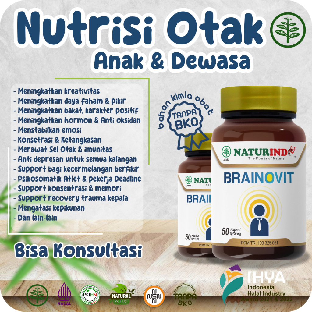 Jual Suplemen Nutrisi Otak Daya Ingat Obat Pintar Alami Vitamin Otak ...