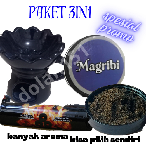 Jual PAKET 3IN1 buhur 361 30gr plus mabkhara keramik mini dan arang ...