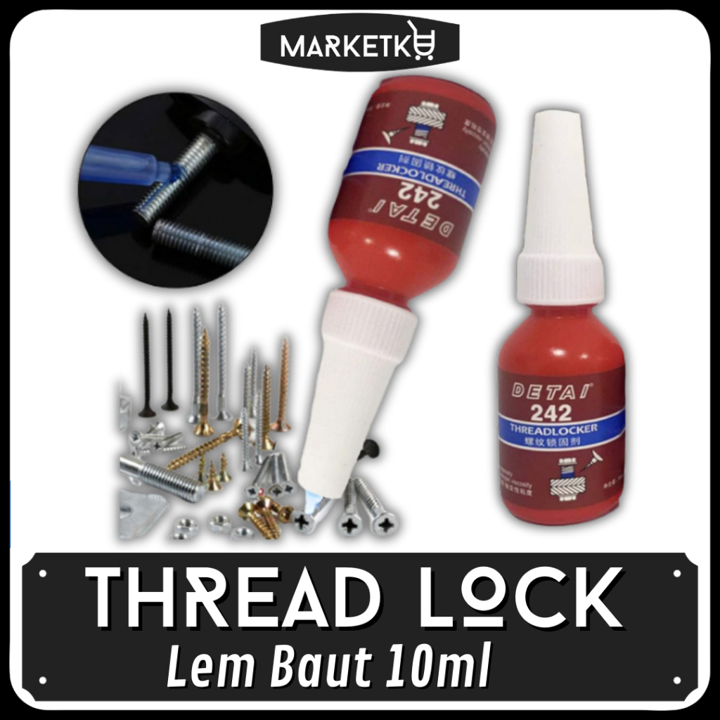 Jual Lem Baut DETAI 242 10ml - DETAI Cairan Lem Baut Liquid Thread ...