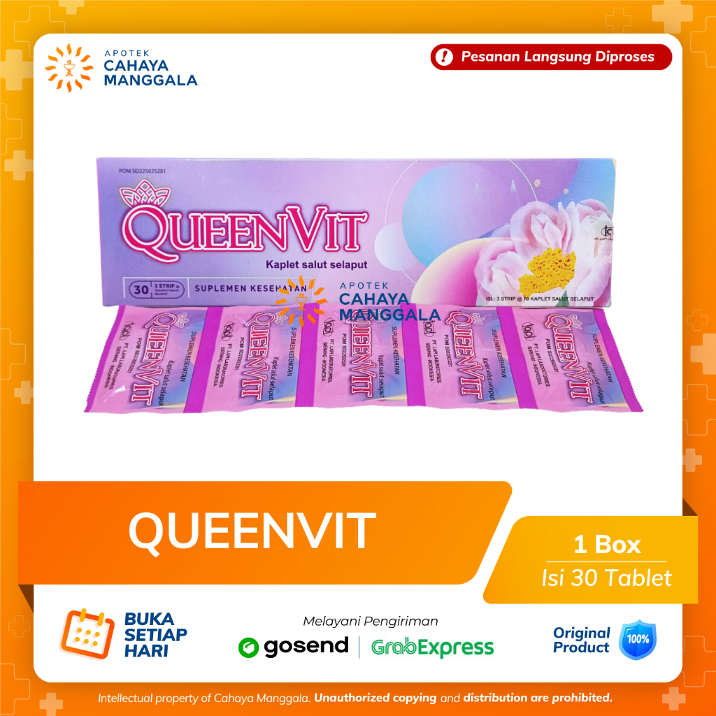 Jual QUEENVIT BOX @ 30 KAPLET | Shopee Indonesia
