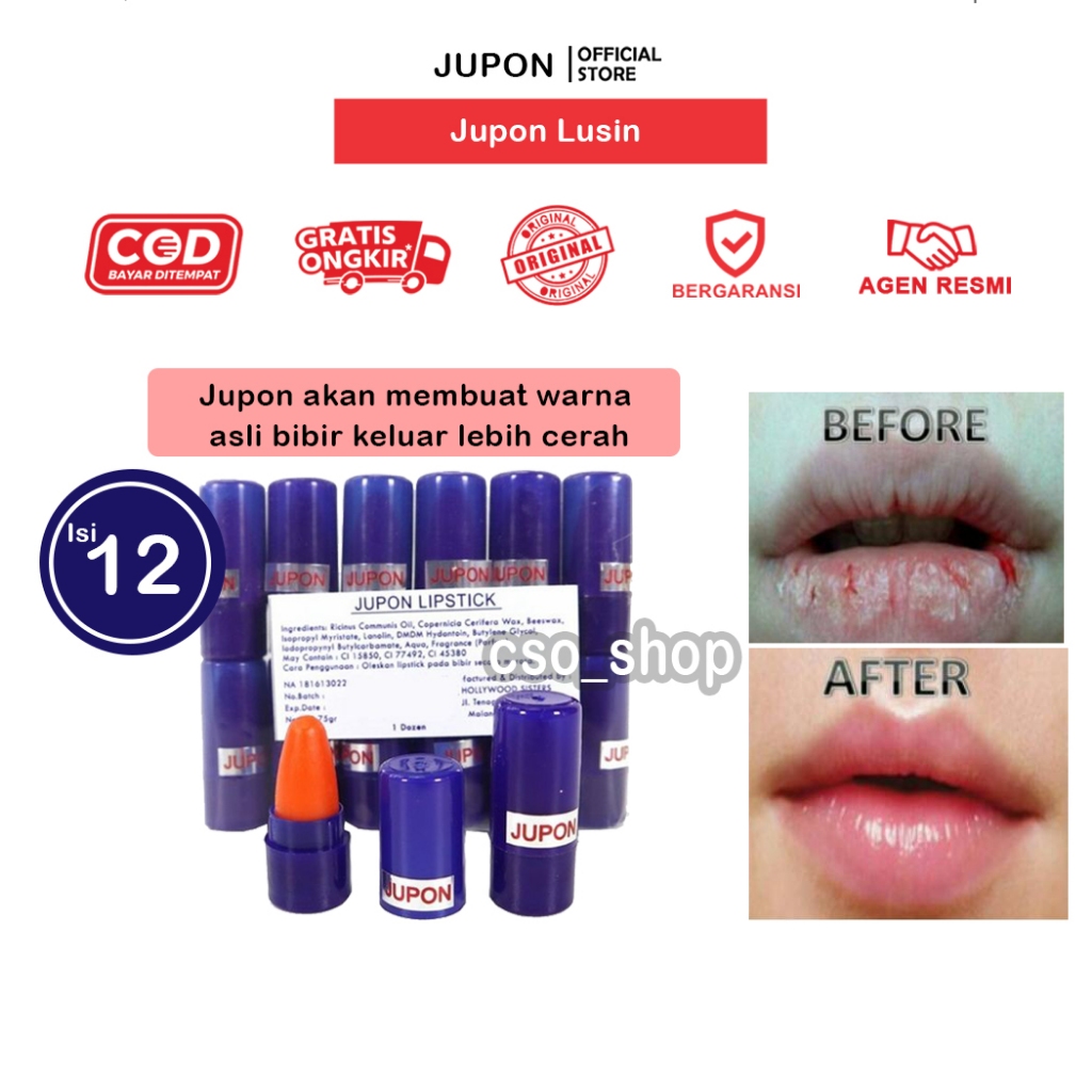 Jual [ LUSIN ] JUPON LIPSTIK MINI PEMERAH BIBIR Warna Soft Orange ...