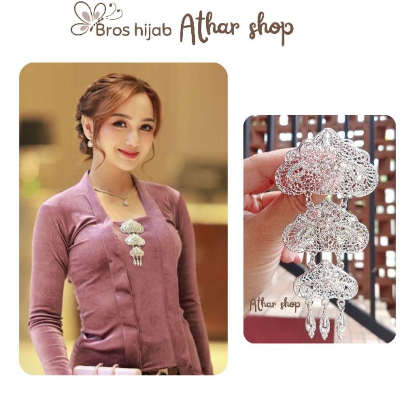 Jual Bros Kebaya Gold Emas Perak Kutubaru 3 Susun Bross Kutu Baru Tumpuk khas Etnik Jawa Pesta ...