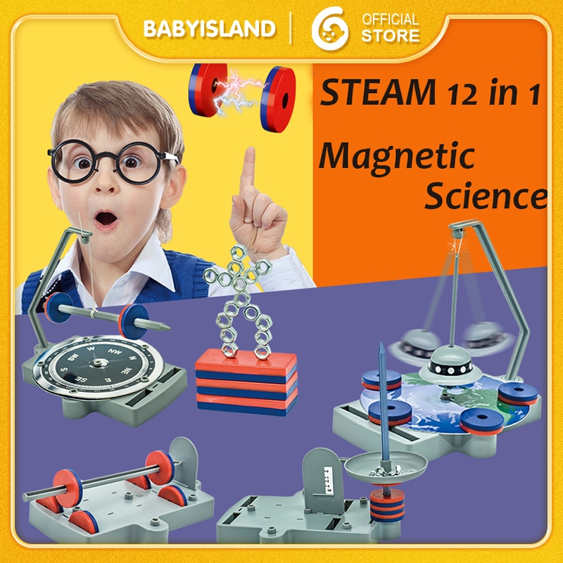 Jual 12-in-1 STEM Mainan Magnet Science Experiment Toy Set , Magnetic Levitation Magnetik Balap ...
