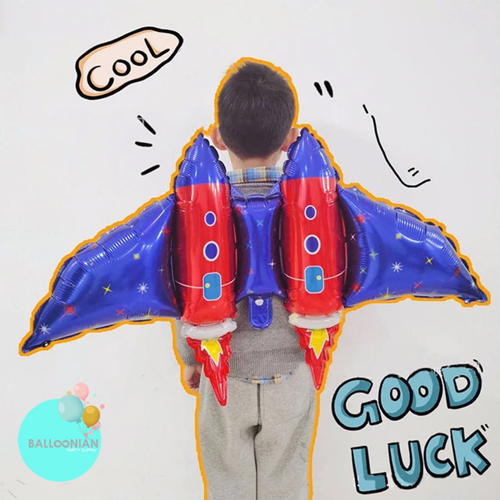 Jual Wings Rocket Balloon Foil/Balon Sayap Rocket/Balon Ulang Tahun ...