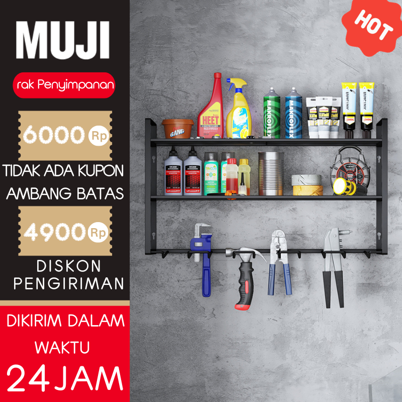 Jual Rak Gantung Dinding Besi Rak Penyimpanan Serbaguna Multifungsi Rak ...