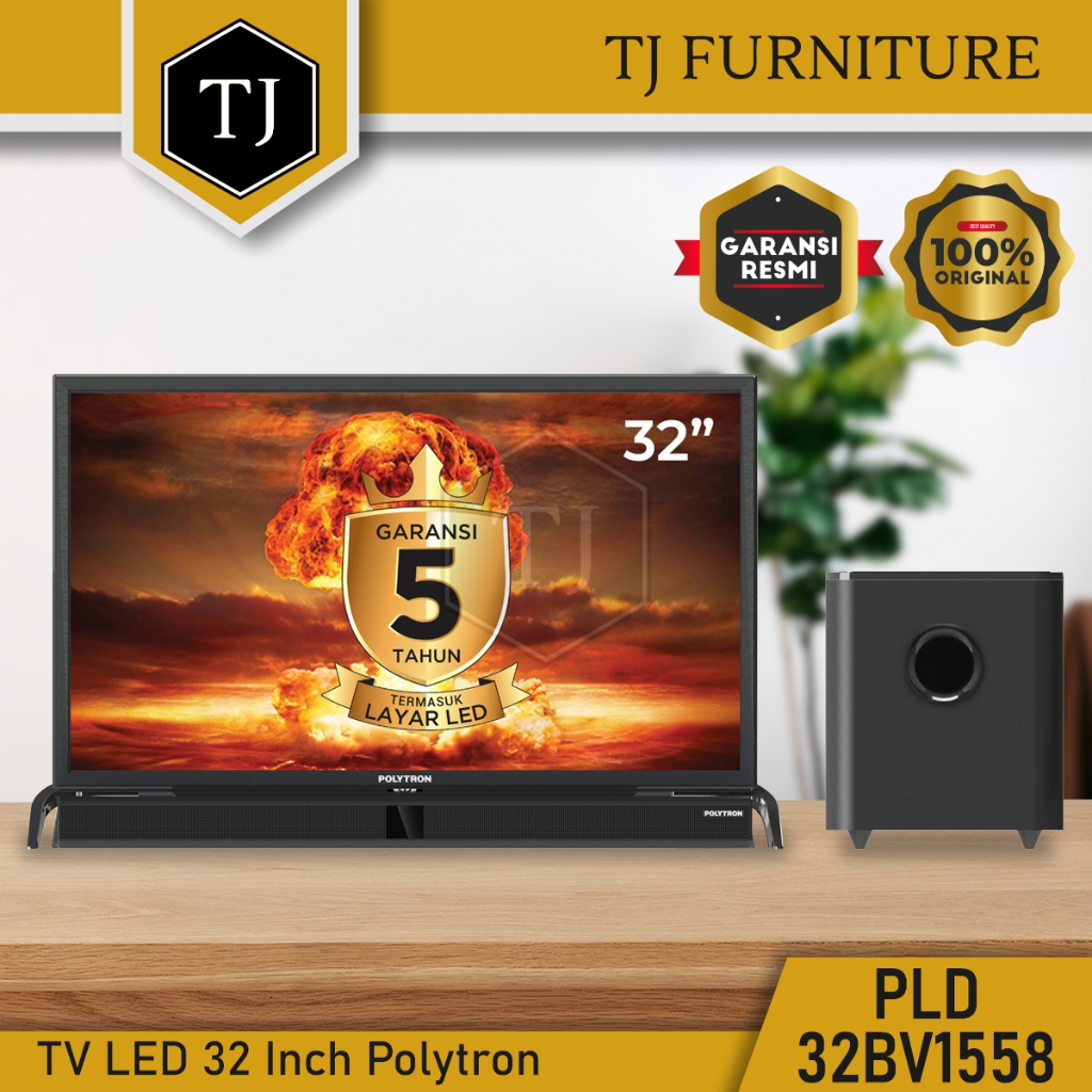 Jual Polytron TV Digital LED TV Cinemax Soundbar Subwoofer 32″ PLD 32BV1558 / TV 32 Inch PLD 32 ...