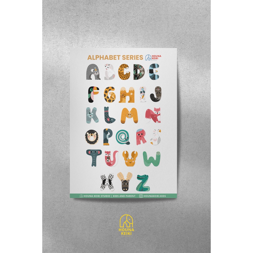 Jual Poster Edukasi Anak Aesthetic Alphabet Series | Shopee Indonesia