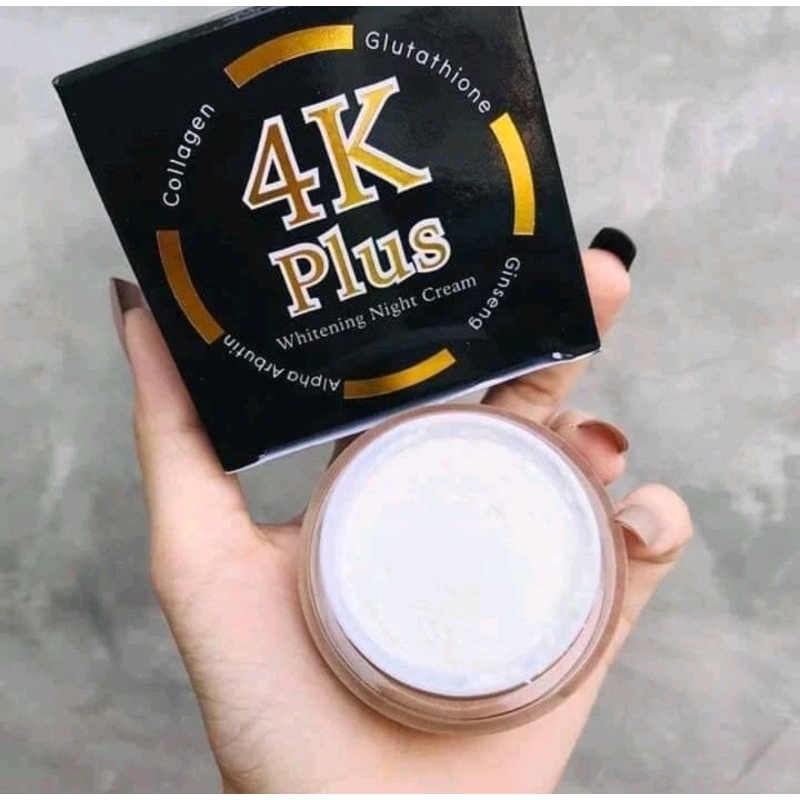 Jual CREAM 4K PLUS WHITENING NIGHT CREAM 20 GRAM (UNTUK PENCERAH WAJAH ...