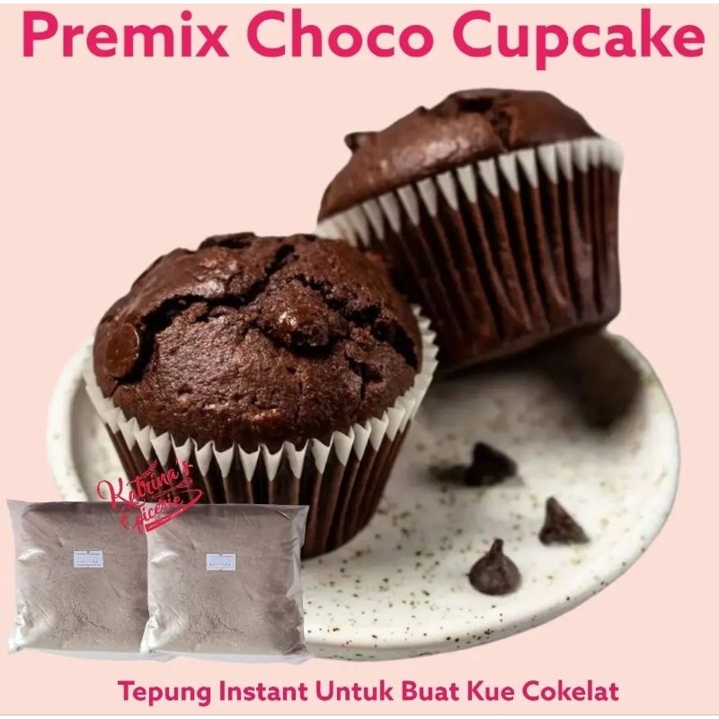 Jual Muffin Chocolate Premix Cupcake Cokelat 500 Gram Tepung Instant ...