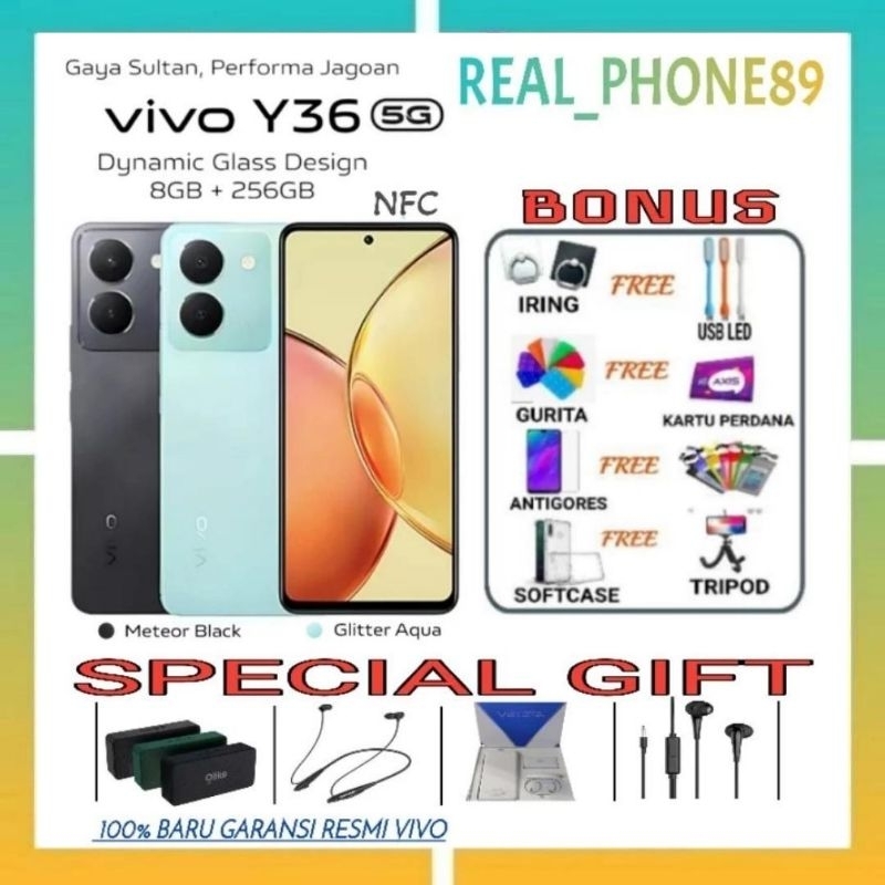 Jual VIVO Y36 4G NFC - Y36 5G RAM 8+8GB/ROM 256 Y 36 5G 8/256 | Y22 4/64 GB GARANSI RESMI RESMI ...