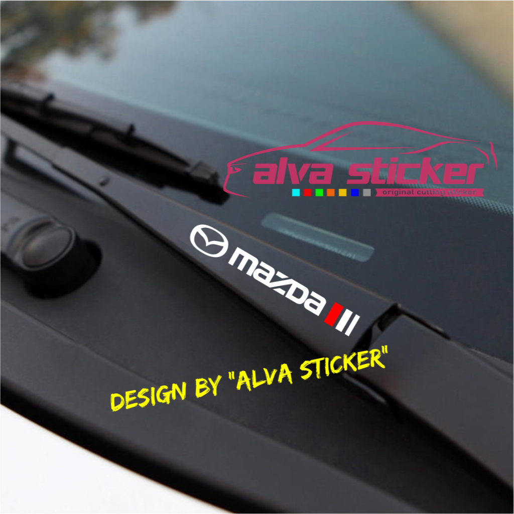 Jual new sticker mazda stiker wiper mazda all tipe stiker cutting cover ...