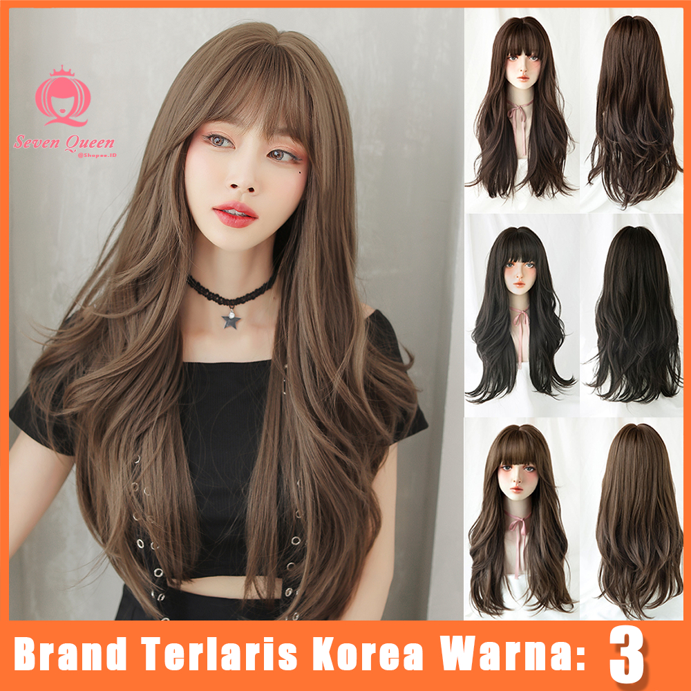 Jual 7JHH 68 cm C-0299 Wig Panjang Rambut Alami Ikal Keriting ...