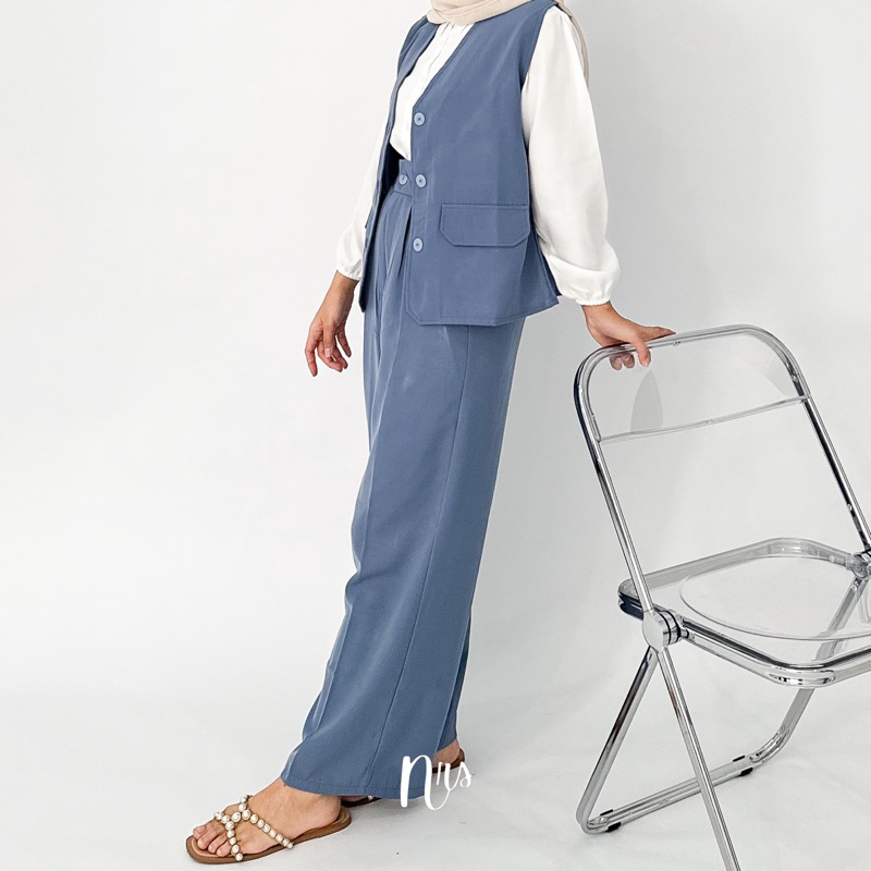 Jual Jesi One Set Vest - Neric Story | One Set Linen | One Set Murah ...