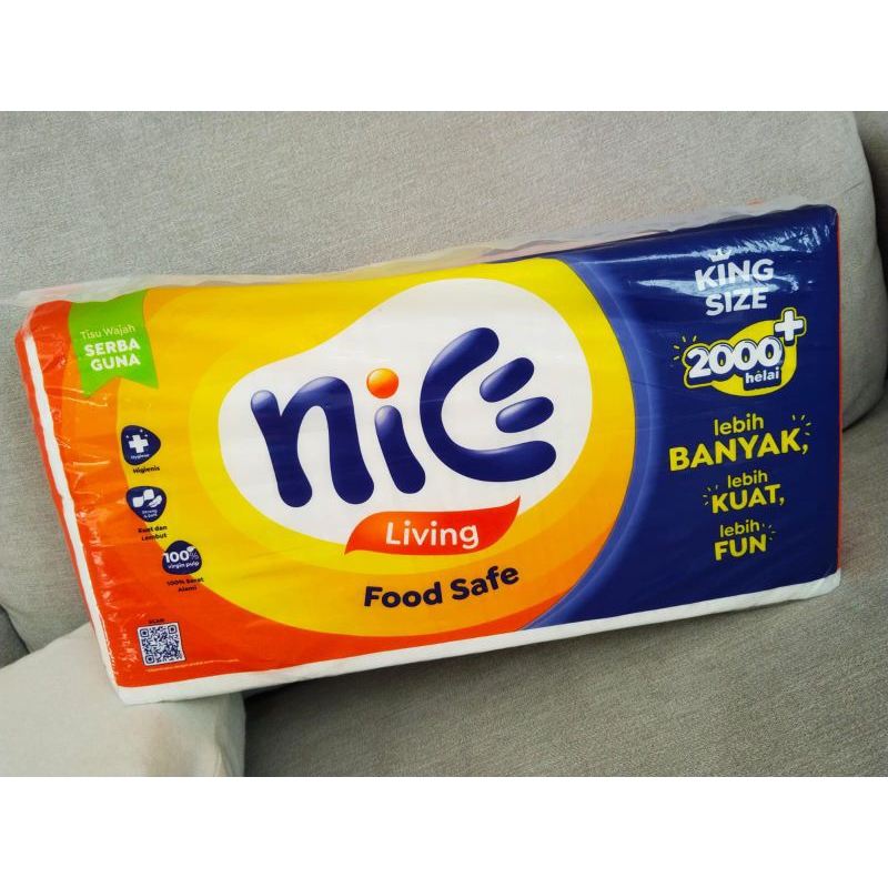 Jual NICE Facial Tisu Tissue 1000 gram 2000+ helai 1kg. Tisu kiloan ...
