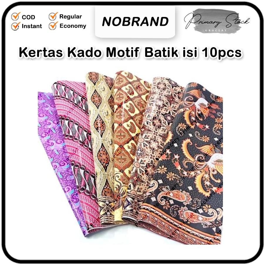 Jual Kertas Kado Batik 10 Lembar Aesthetic Instan Bungkus Motif Unik 48 ...