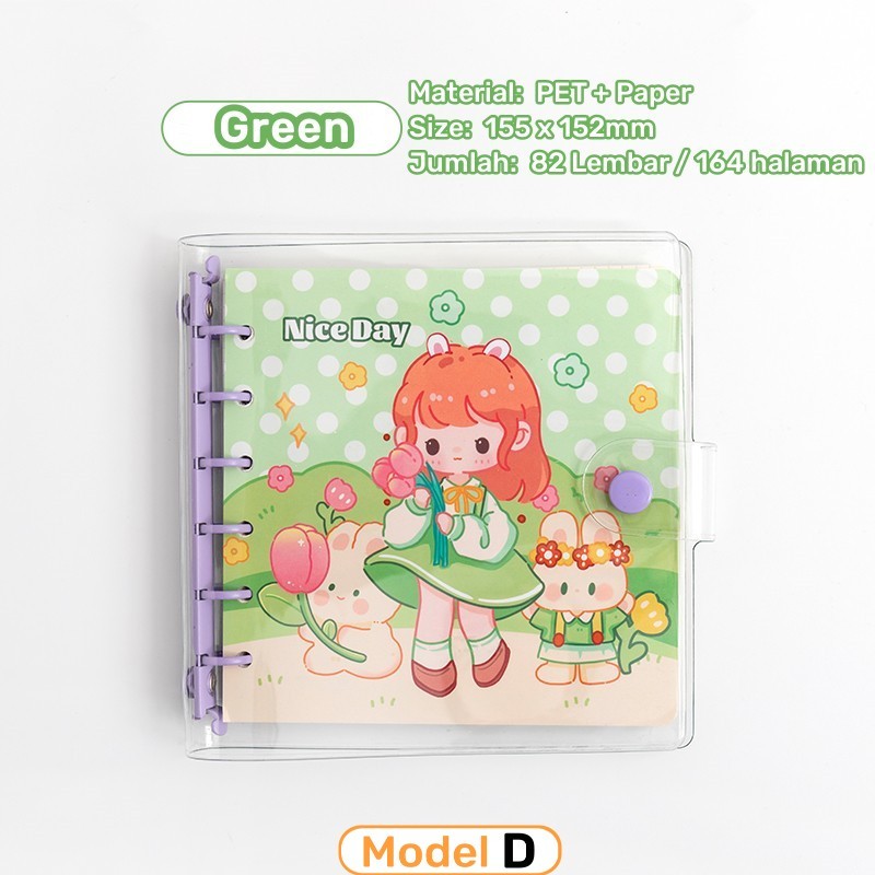 Jual Binder note lucu aesthetic /Notebook journal kartun/Buku catatan ...