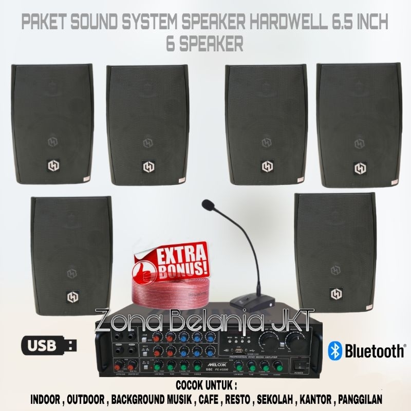 Jual PAKET SOUND SYSTEM SPEAKER CAFE KANTOR PANGGILAN SPEAKER HARDWELL ...