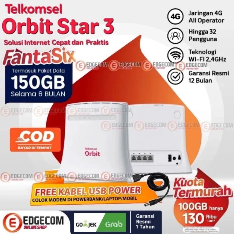 Jual Modem Orbit Star 3+Kuota 150 GB Baru Siap Pakai | Shopee Indonesia