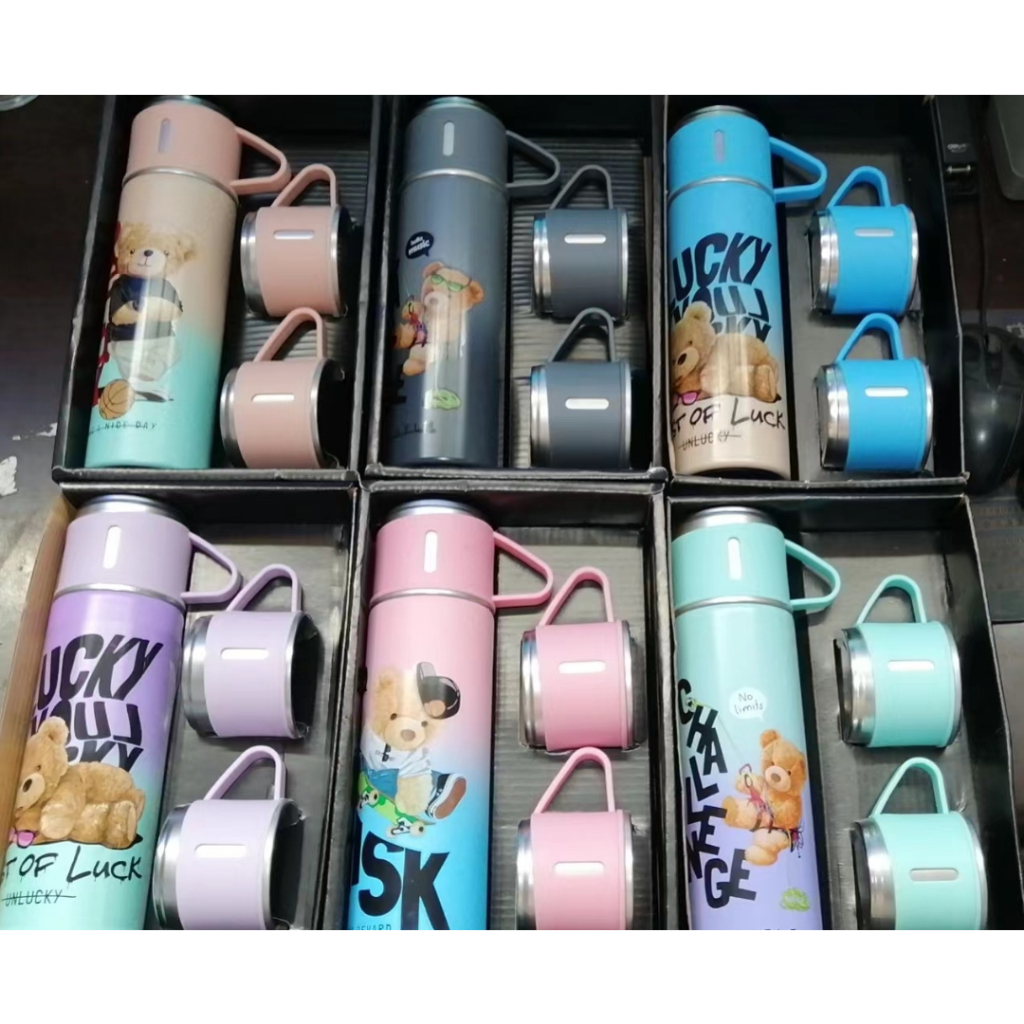 Jual BELLA - TERMOS SULTAN VACUUM FLASK SET 3IN1 - THERMOS VACUUM 500ML ...