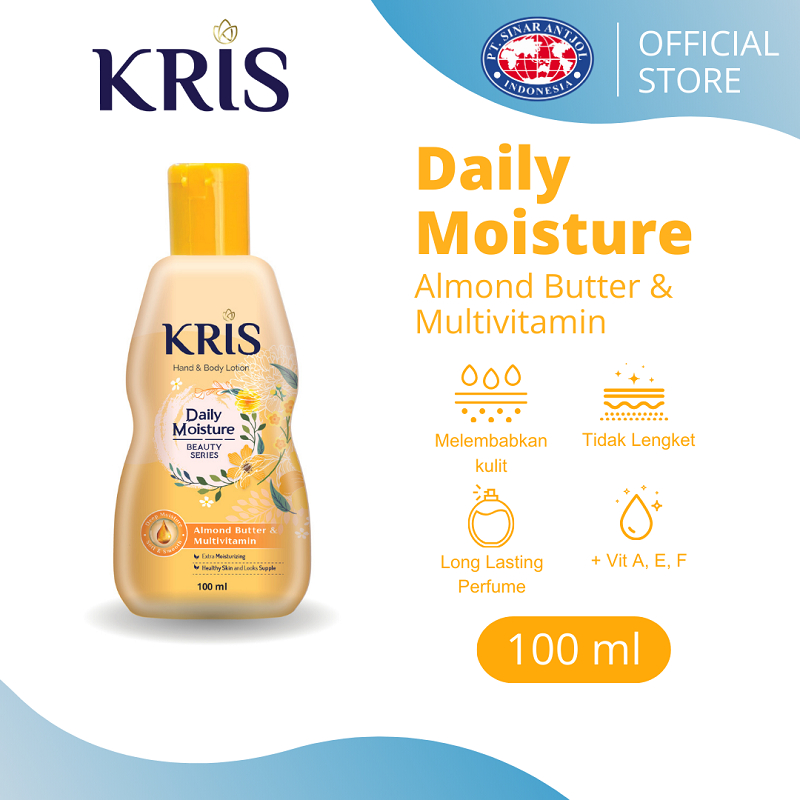 Jual KRIS Hand and Body Lotion Plus Multivitamin DAILY MOISTURE KUNING ...