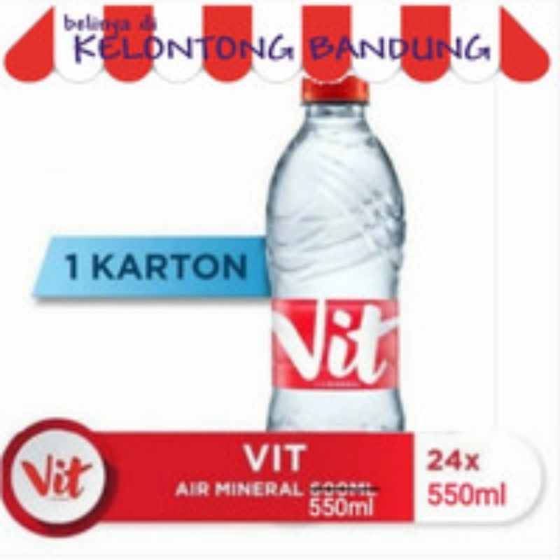 Jual vit 550 ml botol air mineral per dus box karton | Shopee Indonesia