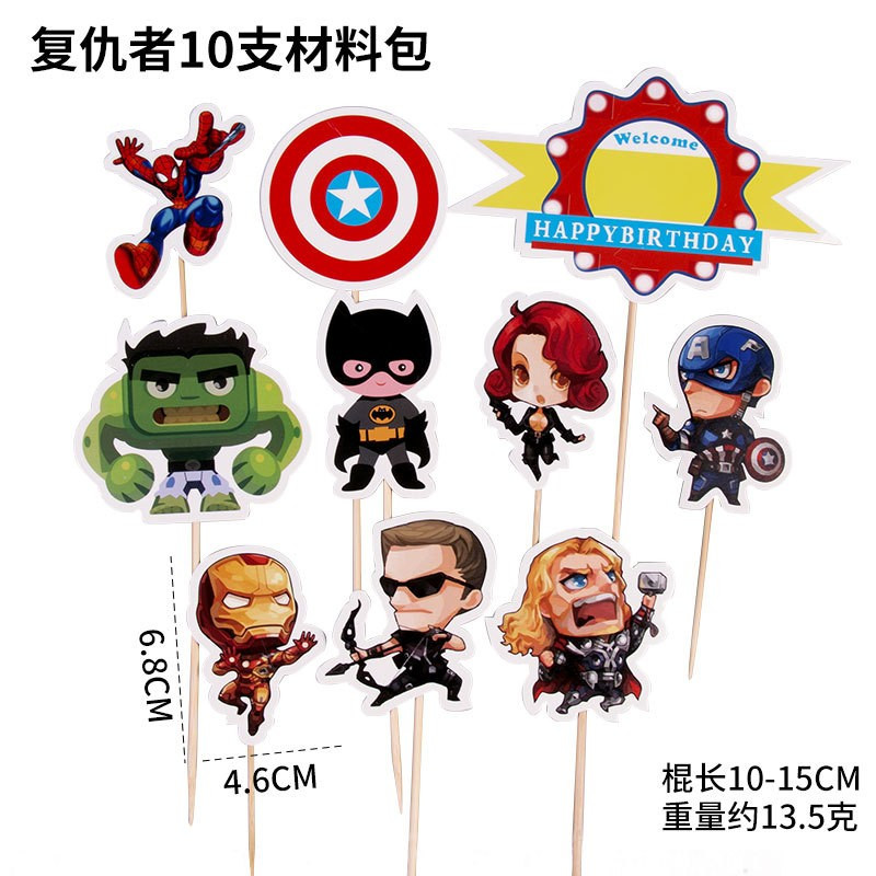 Jual Topper Superhero Kertas, Hiasan Kue Kertas Superhero, Hiasan ...