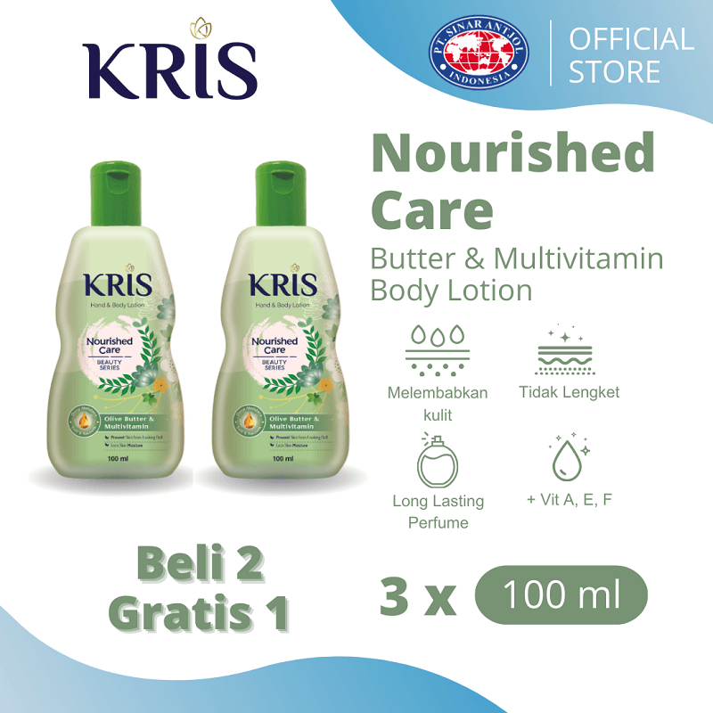 Jual Beli 2 Gratis 1 Kris Handbody Lotion Multivitamin NOURISHED CARE ...
