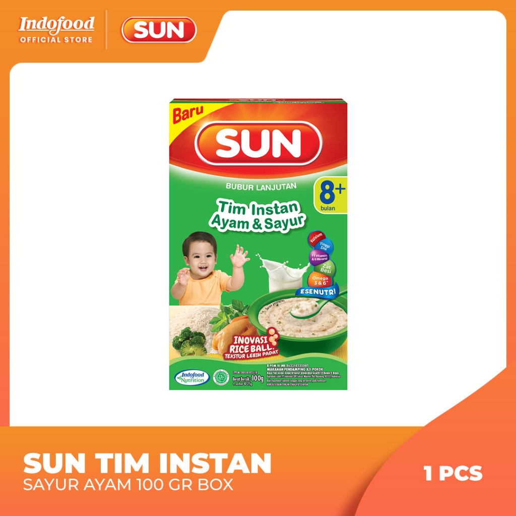 Jual SUN Bubur Tim 8+ Ayam Sayur Box 100 Gr | Shopee Indonesia