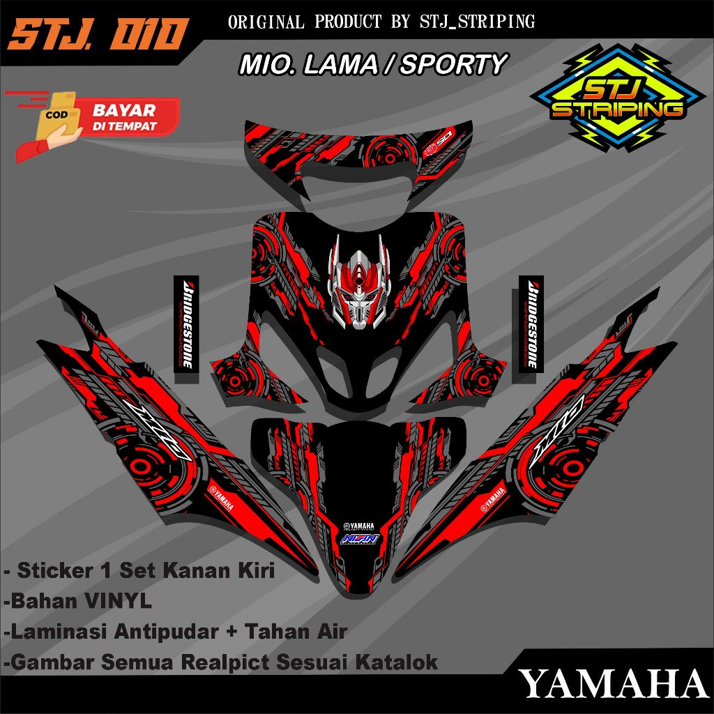 Jual Stiker Striping Decal MIO SPORTY / LAMA - Sticker Striping Dekal ...