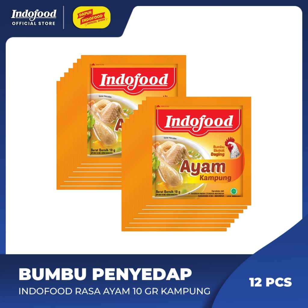 Jual 12 PCS - Bumbu Penyedap Indofood Rasa Ayam Kampung 10 Gr | Shopee ...