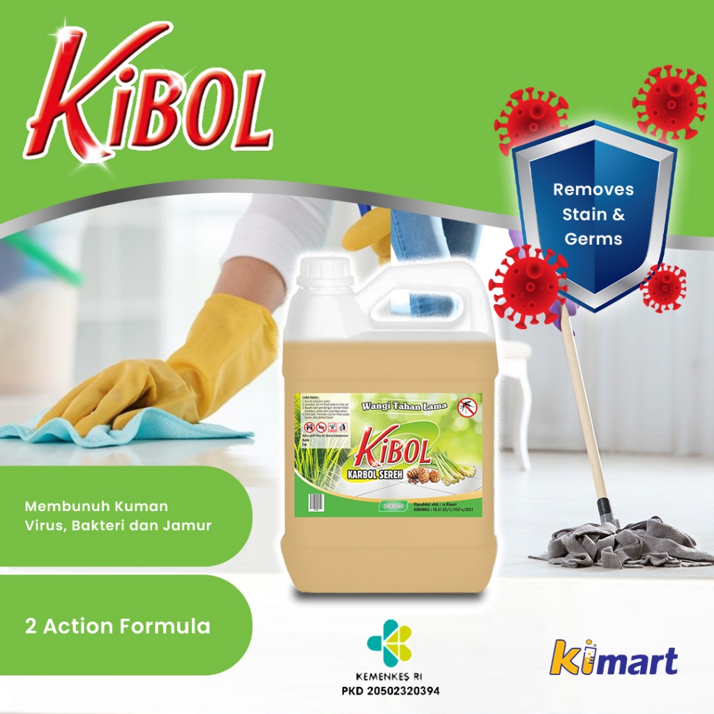 Jual KIBOL Karbol Desinfektan Wangi Sereh Dengan Lemongrass Oil Kemasan ...