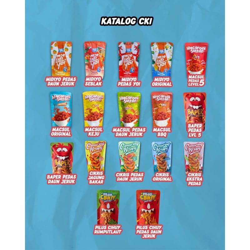 Jual Macsul, Baper pol, mie lidi, plius cihuy mix rasa 50 g | Shopee ...