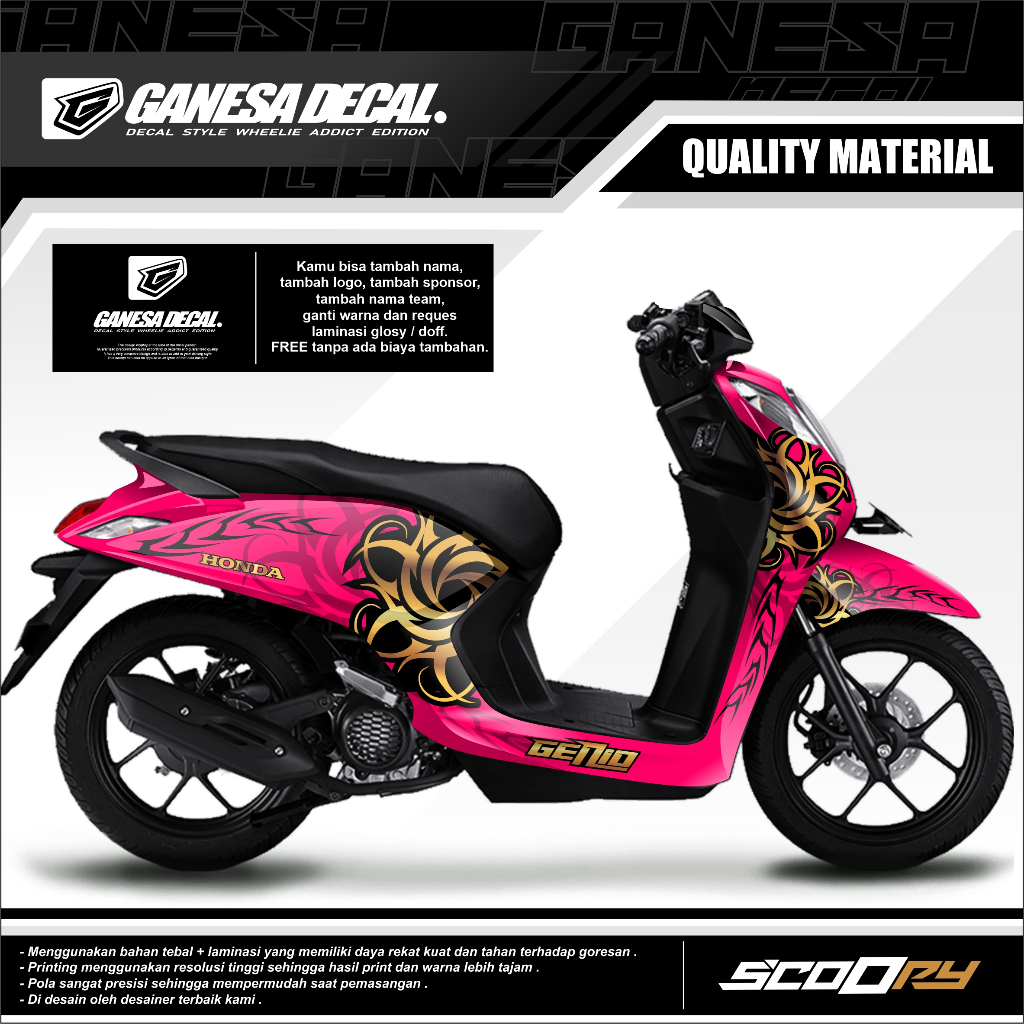 Jual Decal Genio Full Body - Dekal Stiker Decal Sticker Striping Motor ...