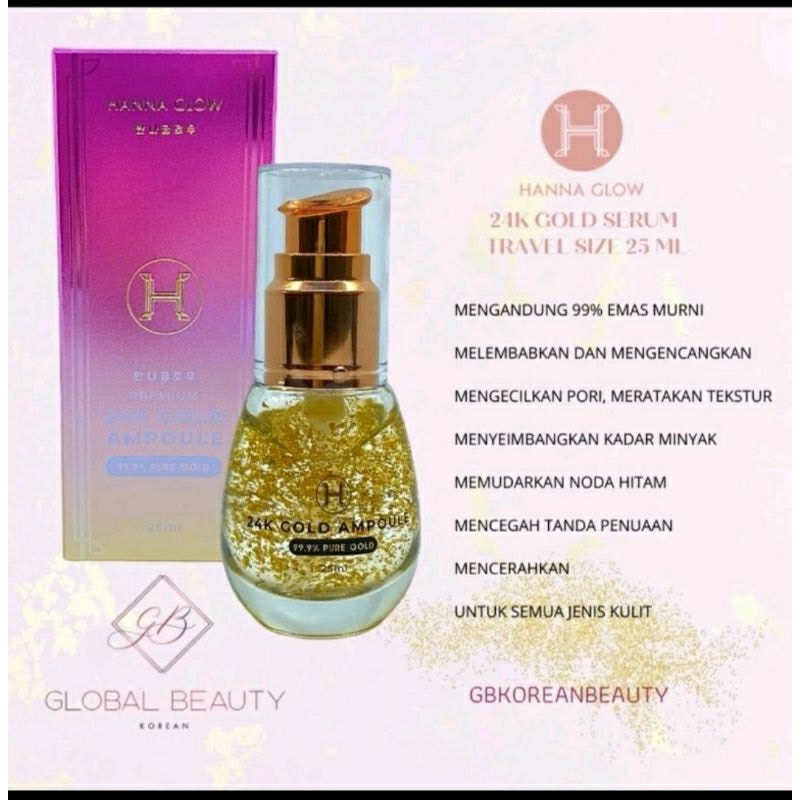 Jual Hanna glow beauty serum 24k 25 ml | Shopee Indonesia