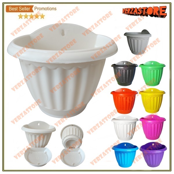Jual Pot Bunga Tempel Dinding SA 20 Warna Putih Dan Hitam | Shopee ...