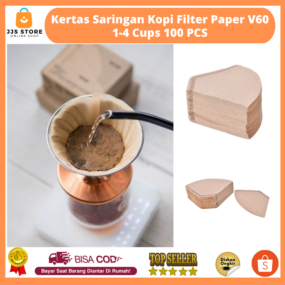 Jual Kertas Filter Saringan Kopi tanpa ampas Filter Paper V60 1-4 Cups ...