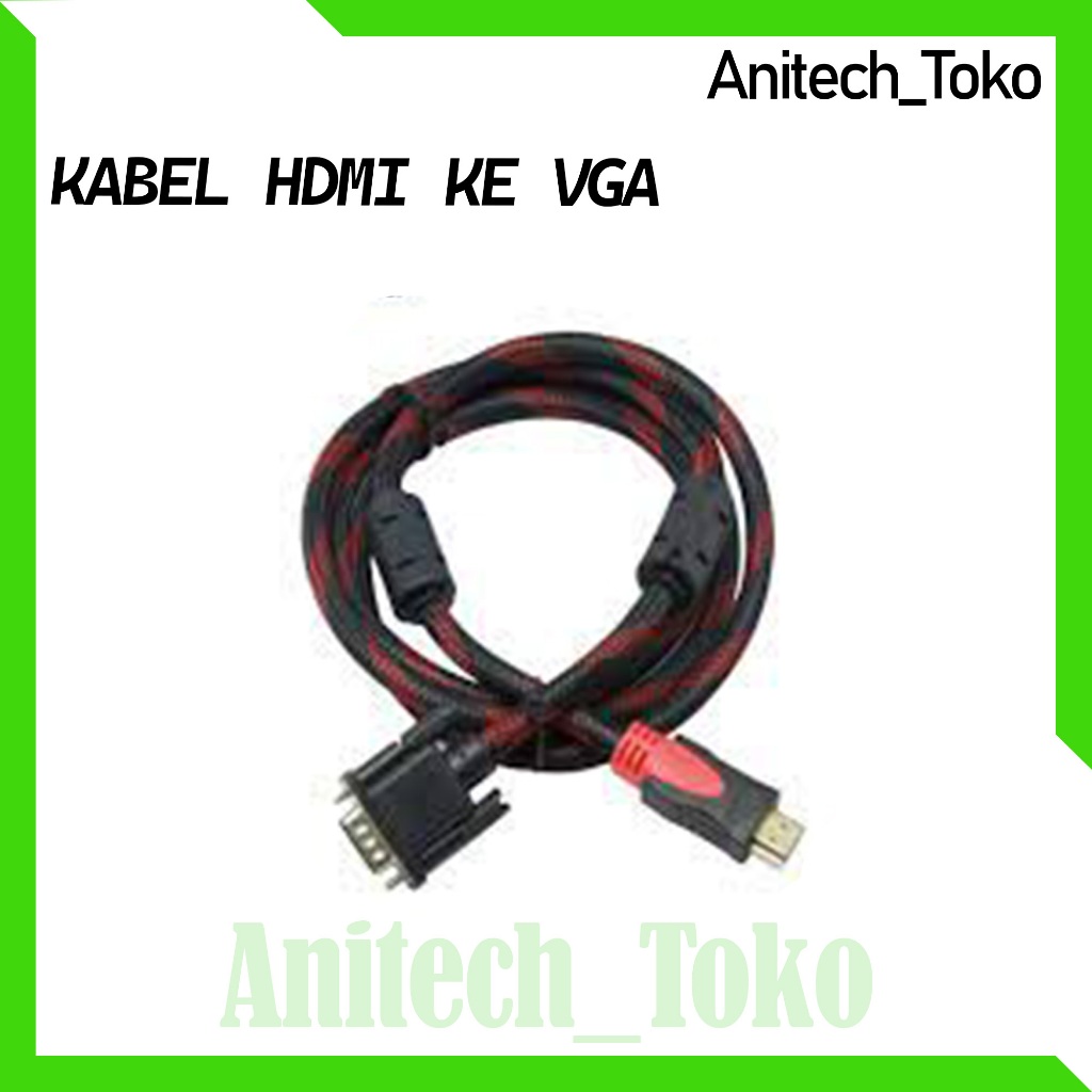 Jual [ANITECH TOKO] KABEL HDMI TO VGA 1.5M/3M/5M/10m/15m/20m/25m | Shopee Indonesia